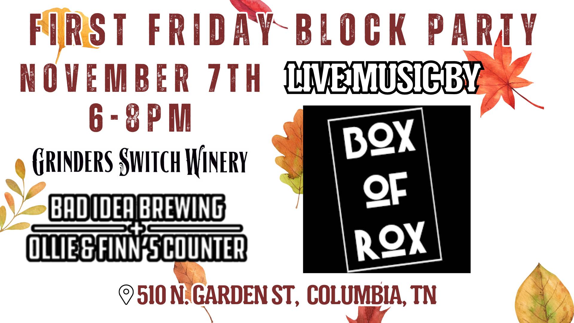 November First Friday Block Party - Experience Maury