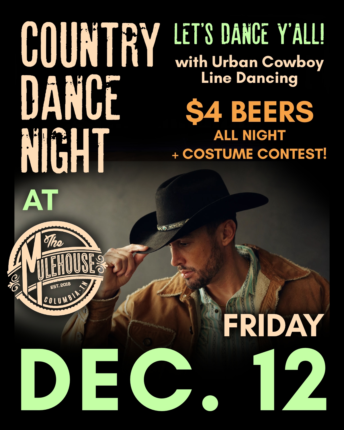 Country Dance Night with Urban Cowboy Line Dancing at The Mulehouse ...
