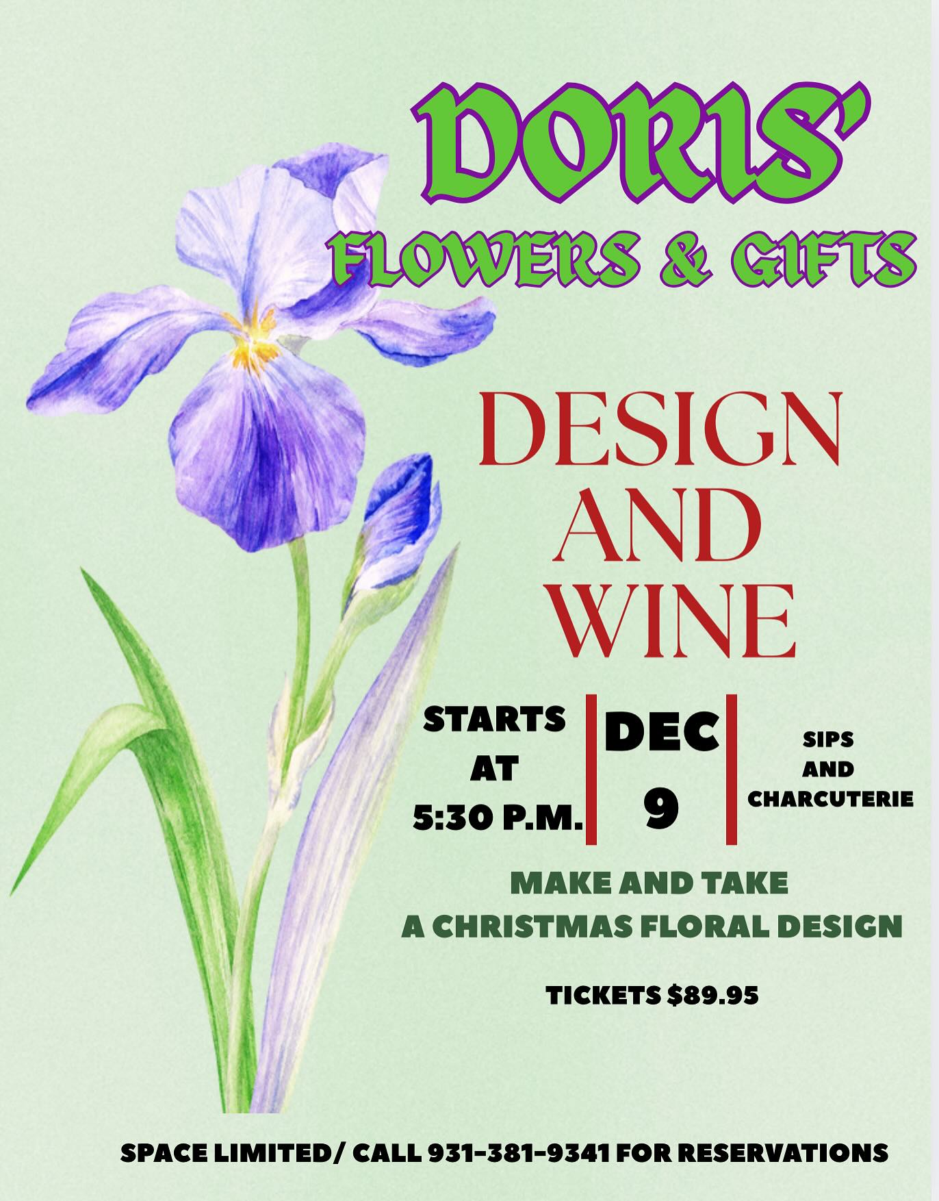 Design and Wine with Doris' Flowers & Gifts - Experience Maury